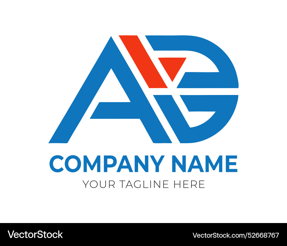 Ab logo design typography and creative letter – Royalty-Free Vector ...