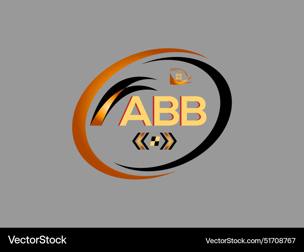 Abb letter logo design simple and modern Vector Image