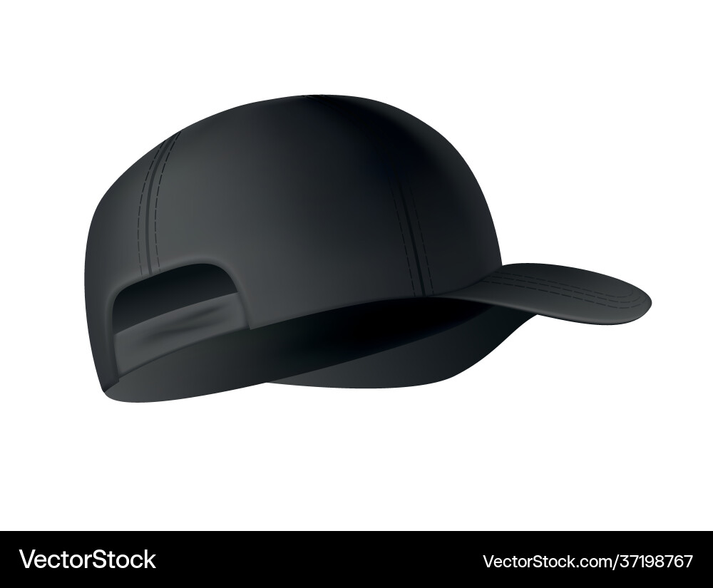 Baseball cap realistic template side Royalty Free Vector