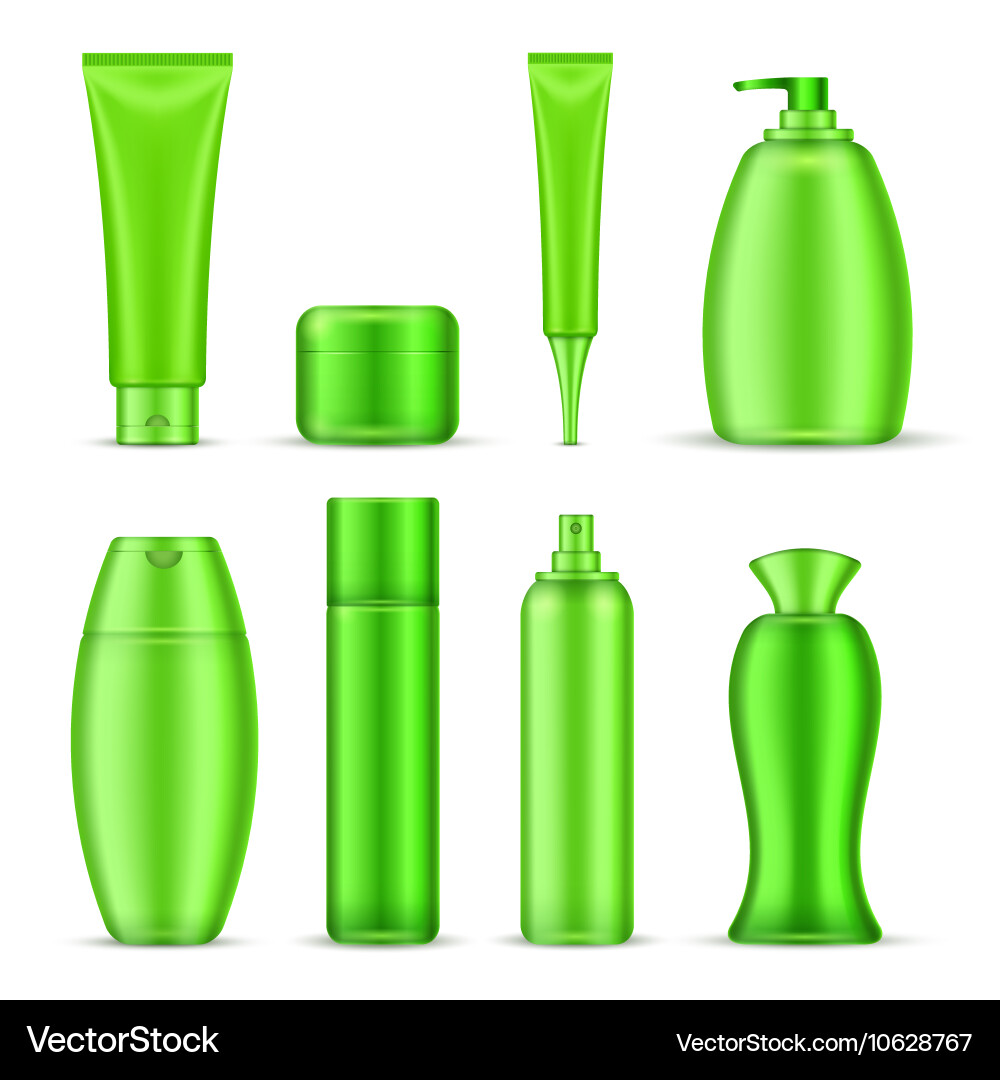 Cosmetics package icon set Royalty Free Vector Image