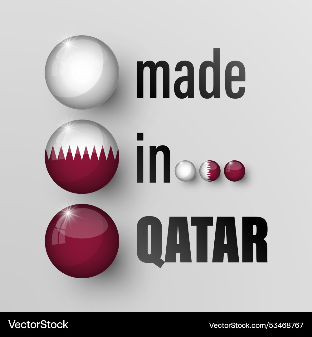 Made in qatar graphic and label Royalty Free Vector Image