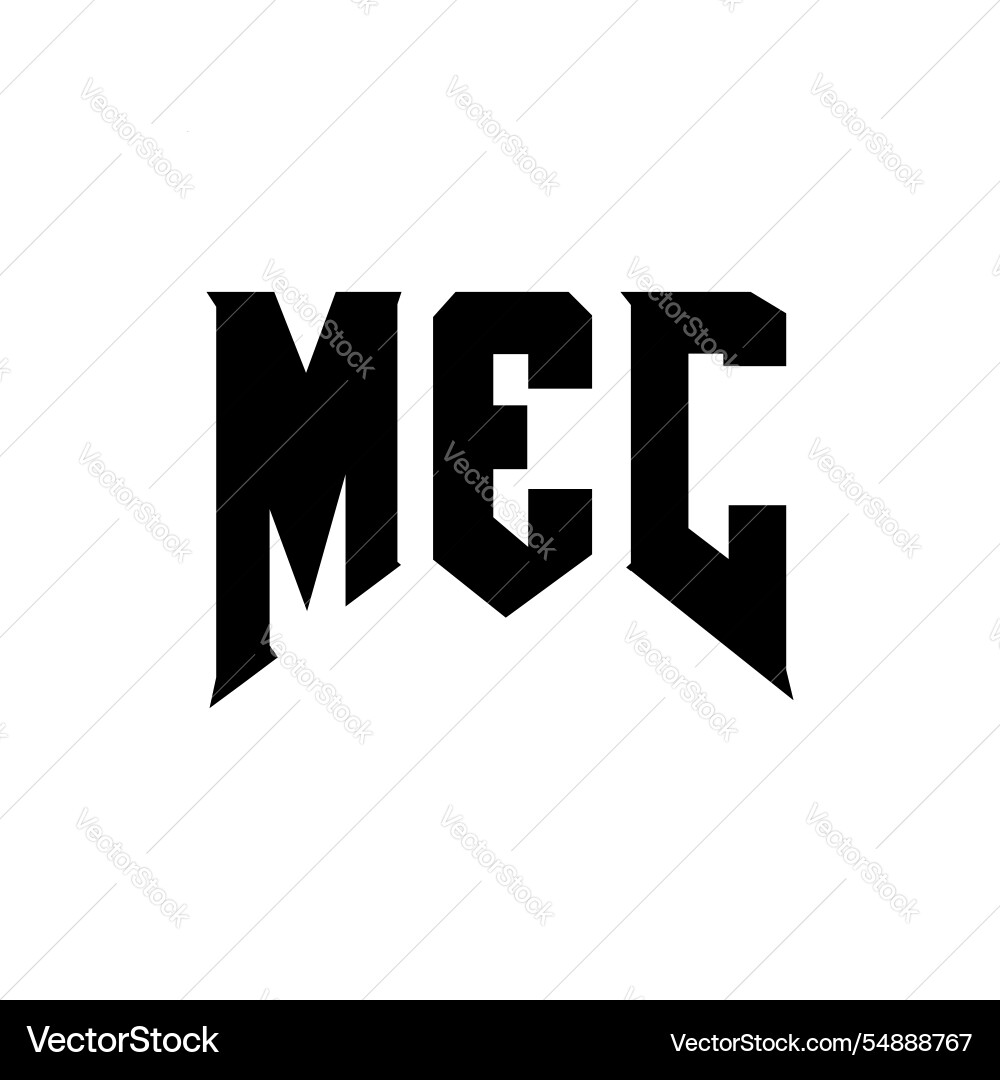 Mec letter logo design for technology company Vector Image