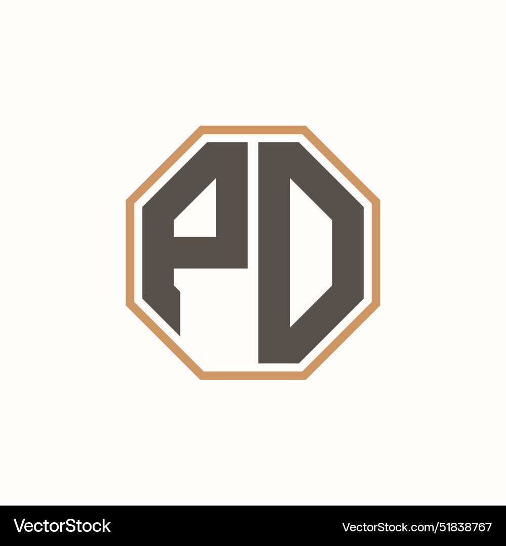 Modern letter pd logo for corporate business Vector Image