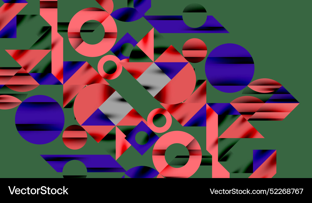 Neo memphis geometric pattern with circles Vector Image