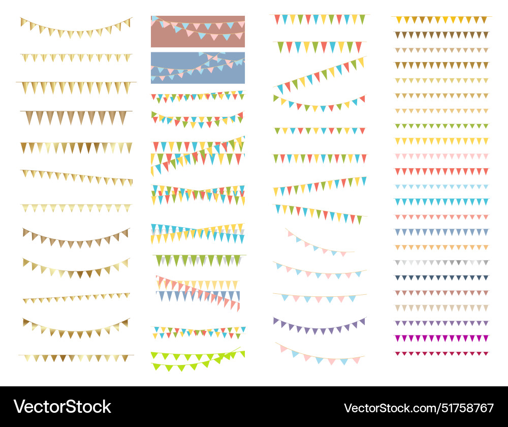 Party colorful flags celebration event birthday Vector Image