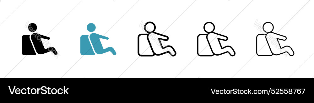 Resting icon set on white background Royalty Free Vector