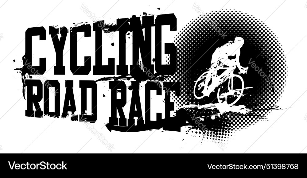 Cycling road race banner Royalty Free Vector Image