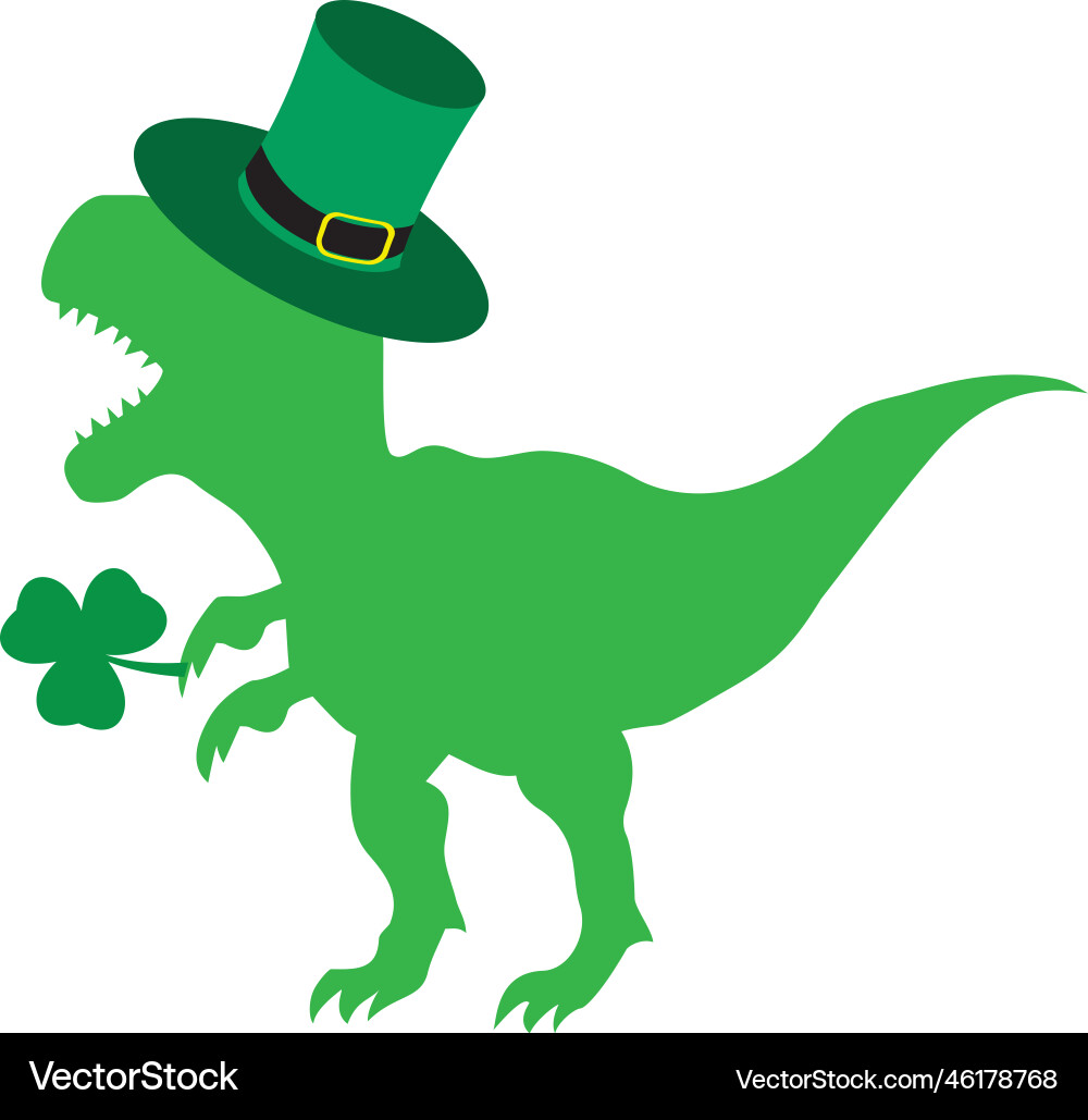 Dinosaur shamrock Royalty Free Vector Image - VectorStock