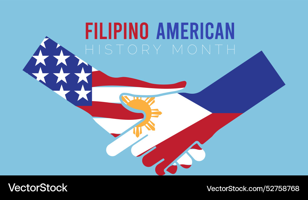 Filipino-american history month Royalty Free Vector Image