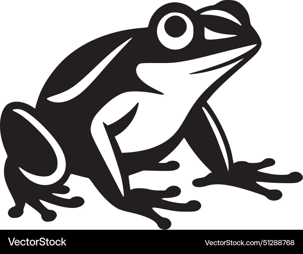 Frog - minimalist and flat logo Royalty Free Vector Image