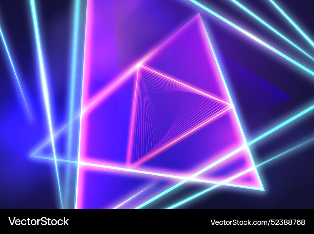Realistic neon lights background Royalty Free Vector Image