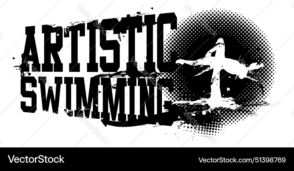 Artistic swimming banner Royalty Free Vector Image