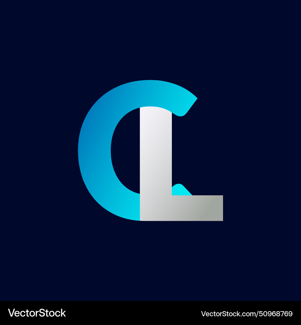 Cl letter logo design template Royalty Free Vector Image