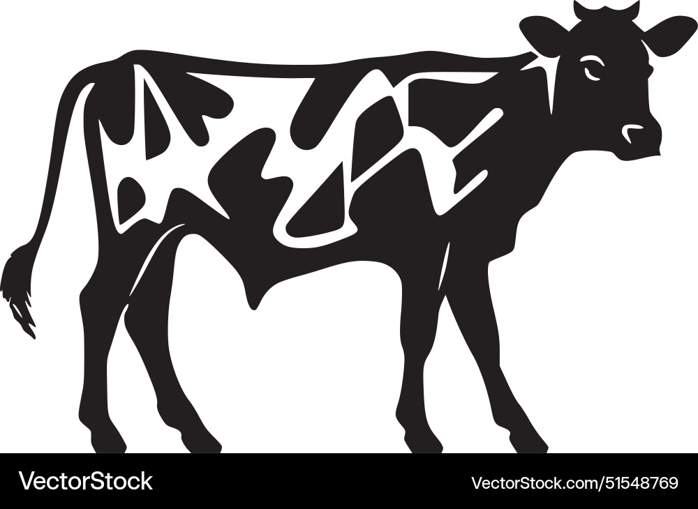 Cow - minimalist and simple silhouette Royalty Free Vector