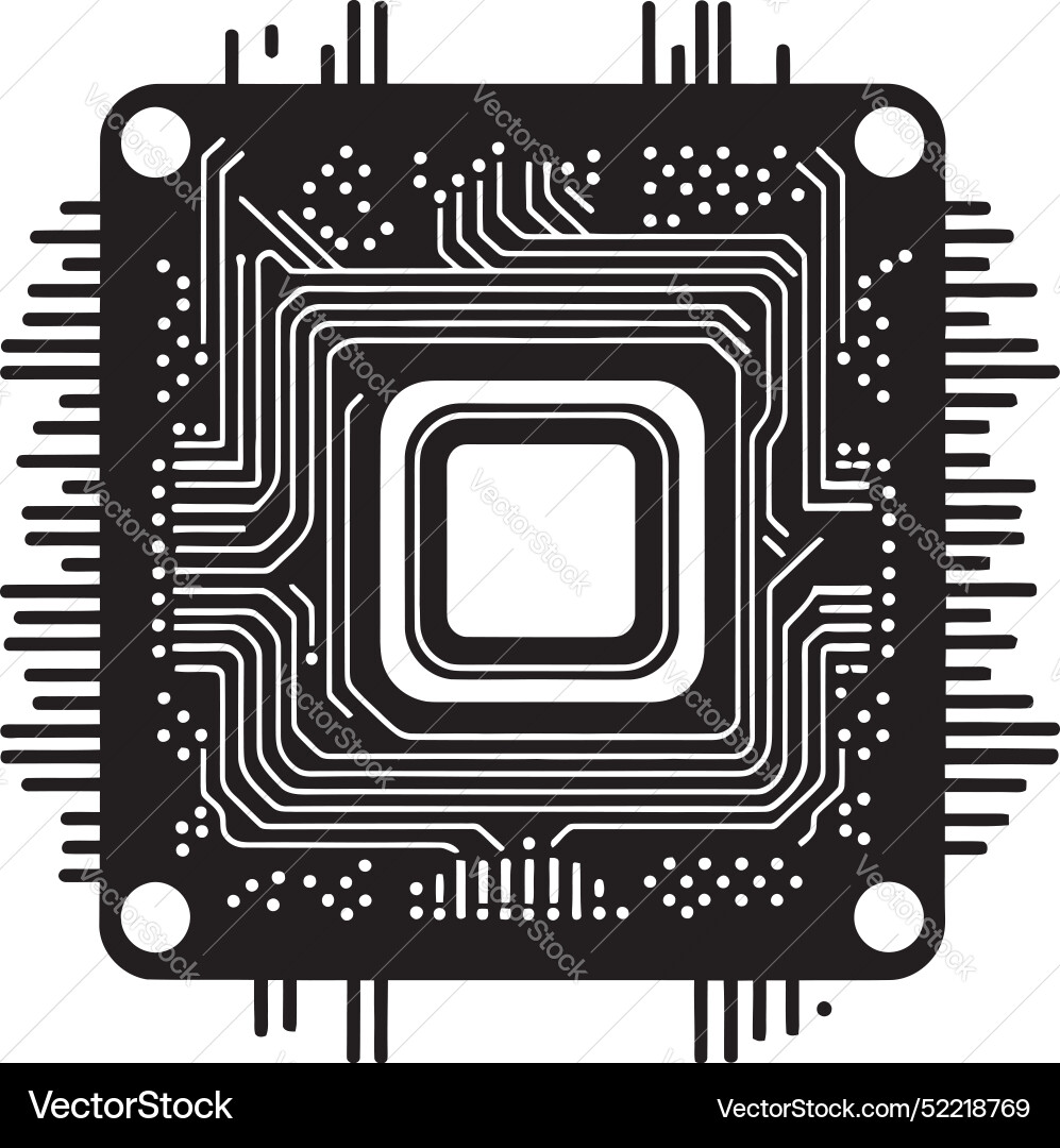 Cutting edge chip logo siliconsculpt artisanal Vector Image