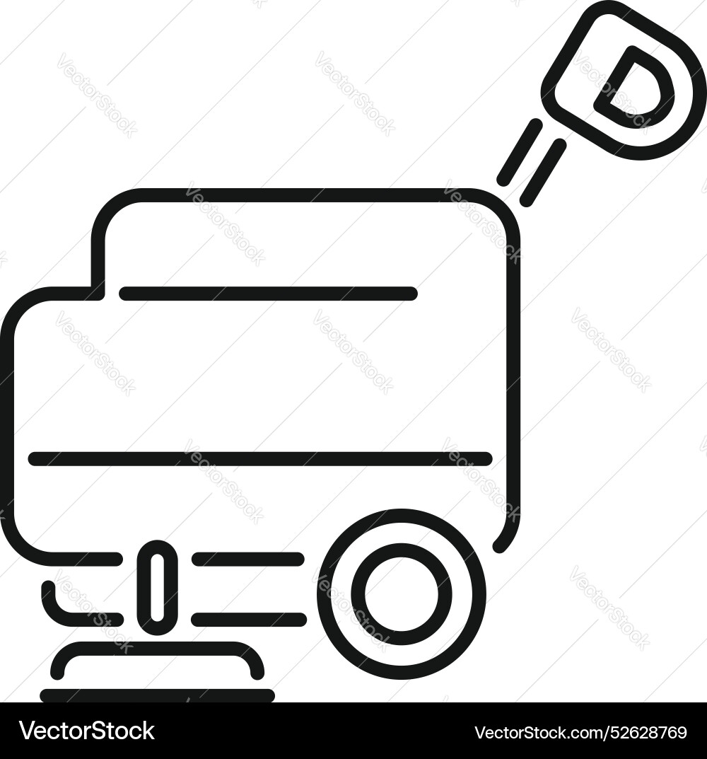 Diesel generator powering machine with fuel Vector Image