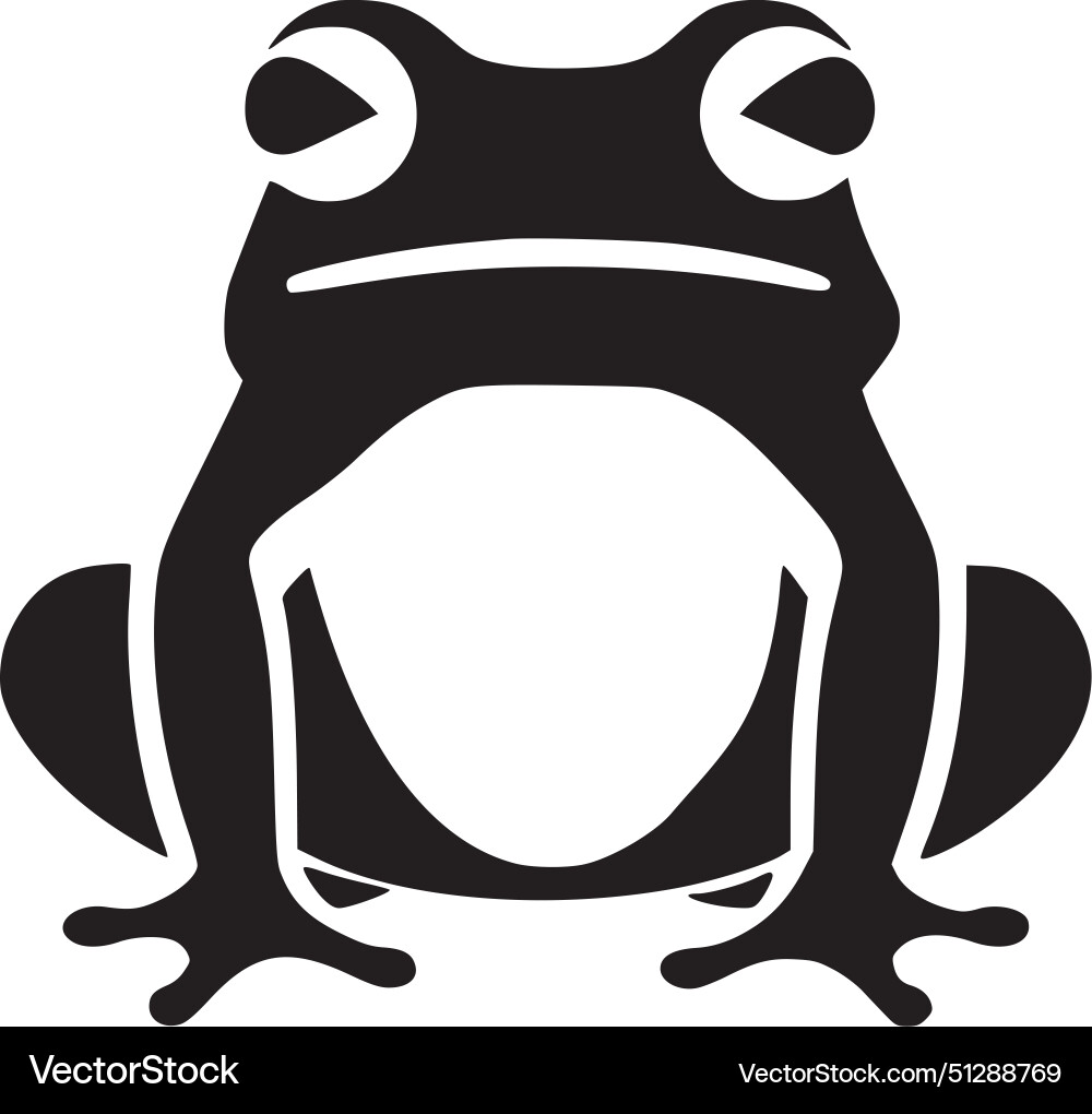 Frog - black and white isolated icon Royalty Free Vector