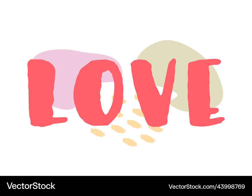 Love handwritten modern brush lettering Royalty Free Vector