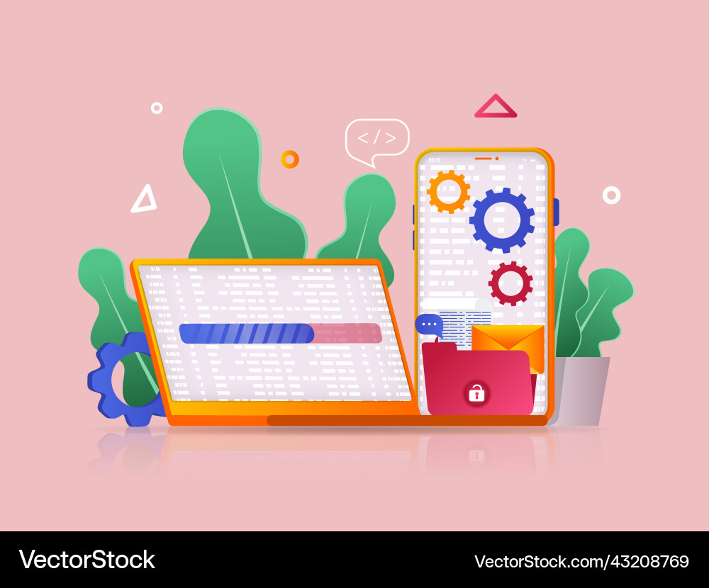 Programming software concept 3d icon Royalty Free Vector