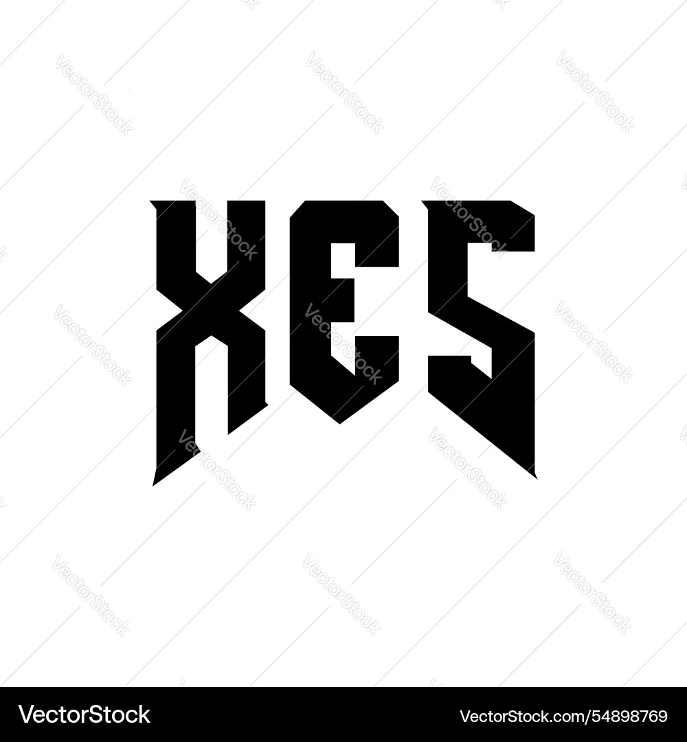 Xes letter logo design for technology company Vector Image