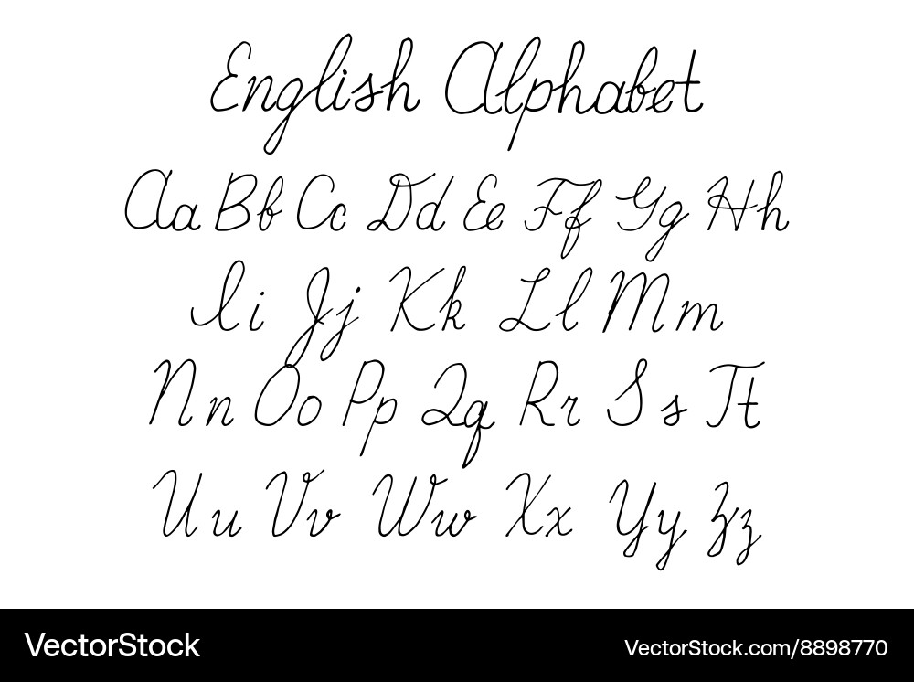 Alphabet letters uppercase lowercase Royalty Free Vector