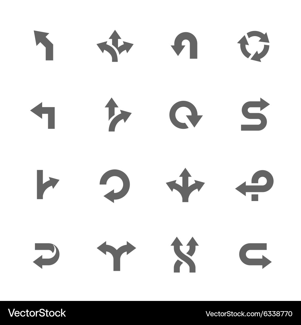 Direction icons Royalty Free Vector Image - VectorStock