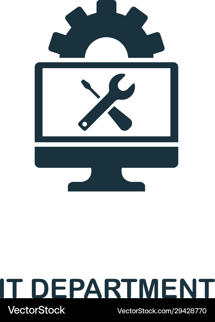 It department icon simple element from data Vector Image