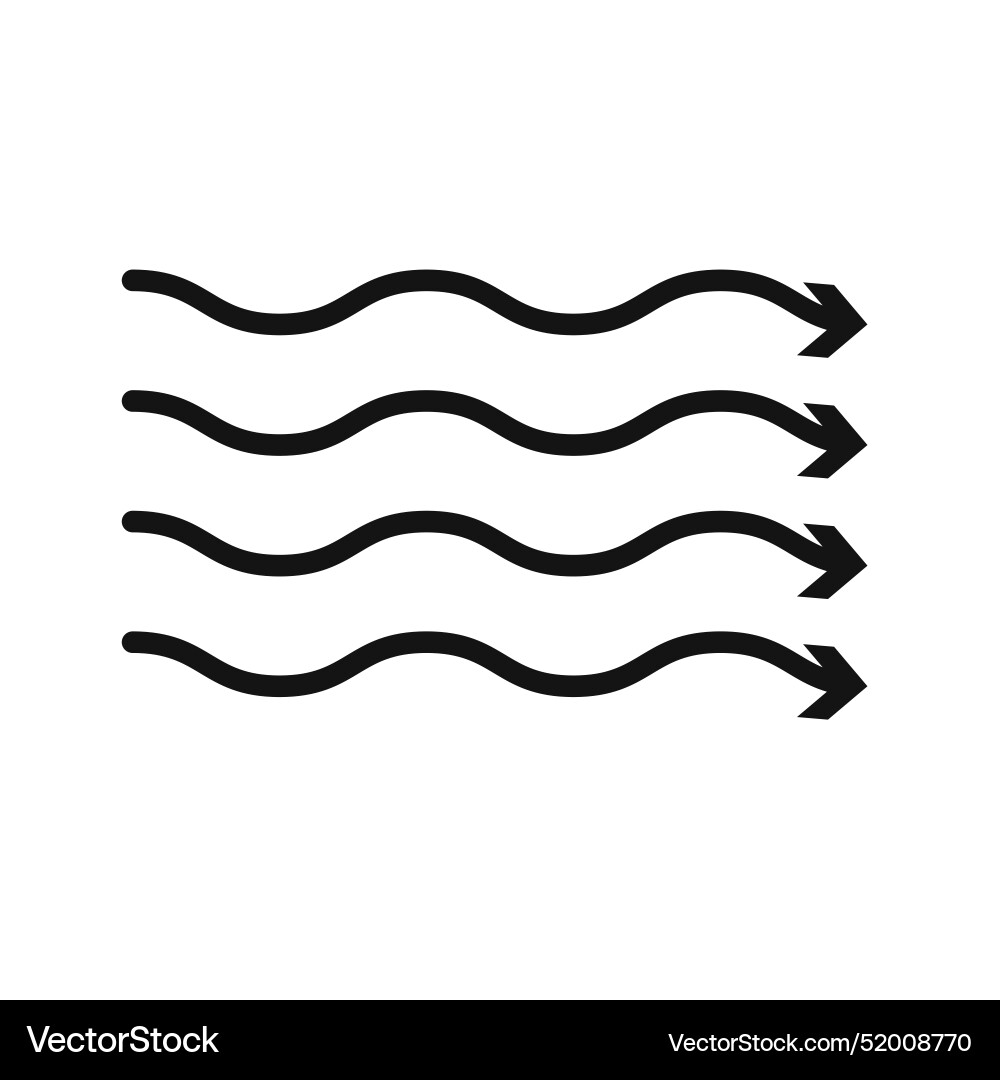 Natural wind gust icon for weather forecasting Vector Image