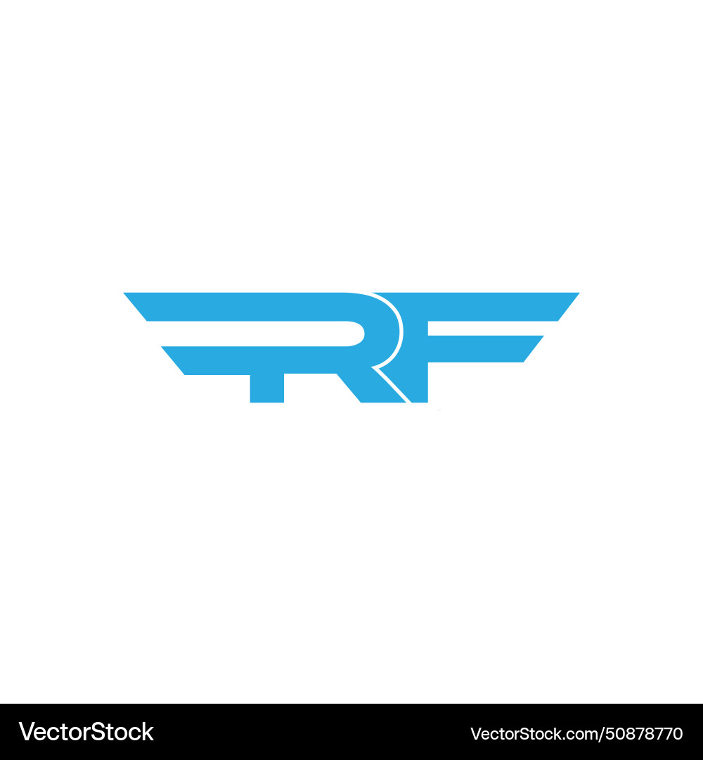 Rf company group linked letter logo Royalty Free Vector