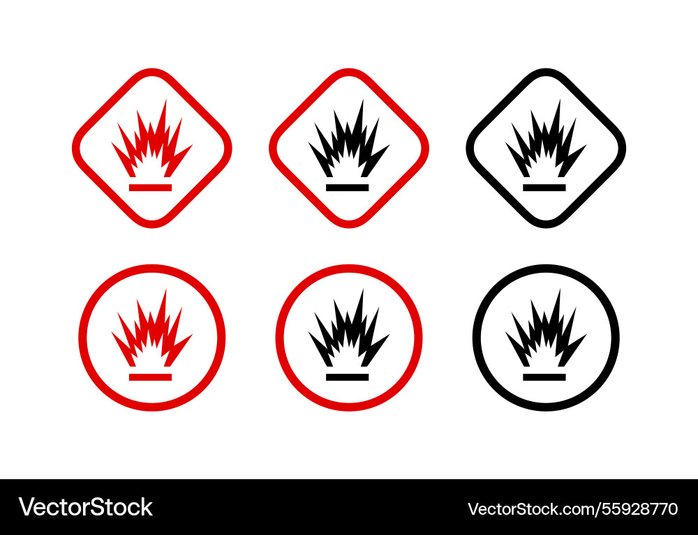Standard pictogram for flammable substances Vector Image