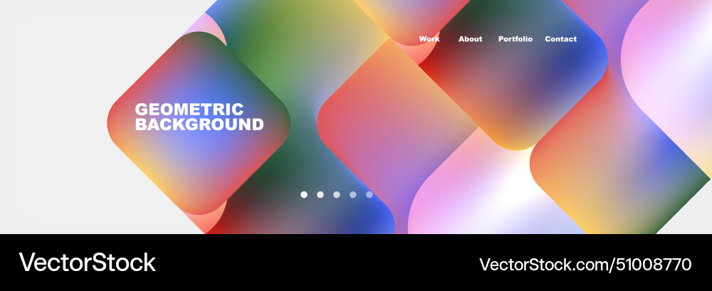 Vibrant geometric background with a rainbow Vector Image