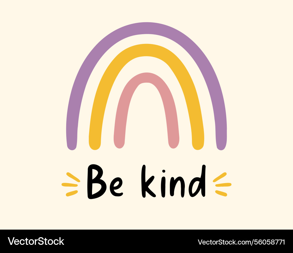 Be kind bohemian style print or poster Royalty Free Vector