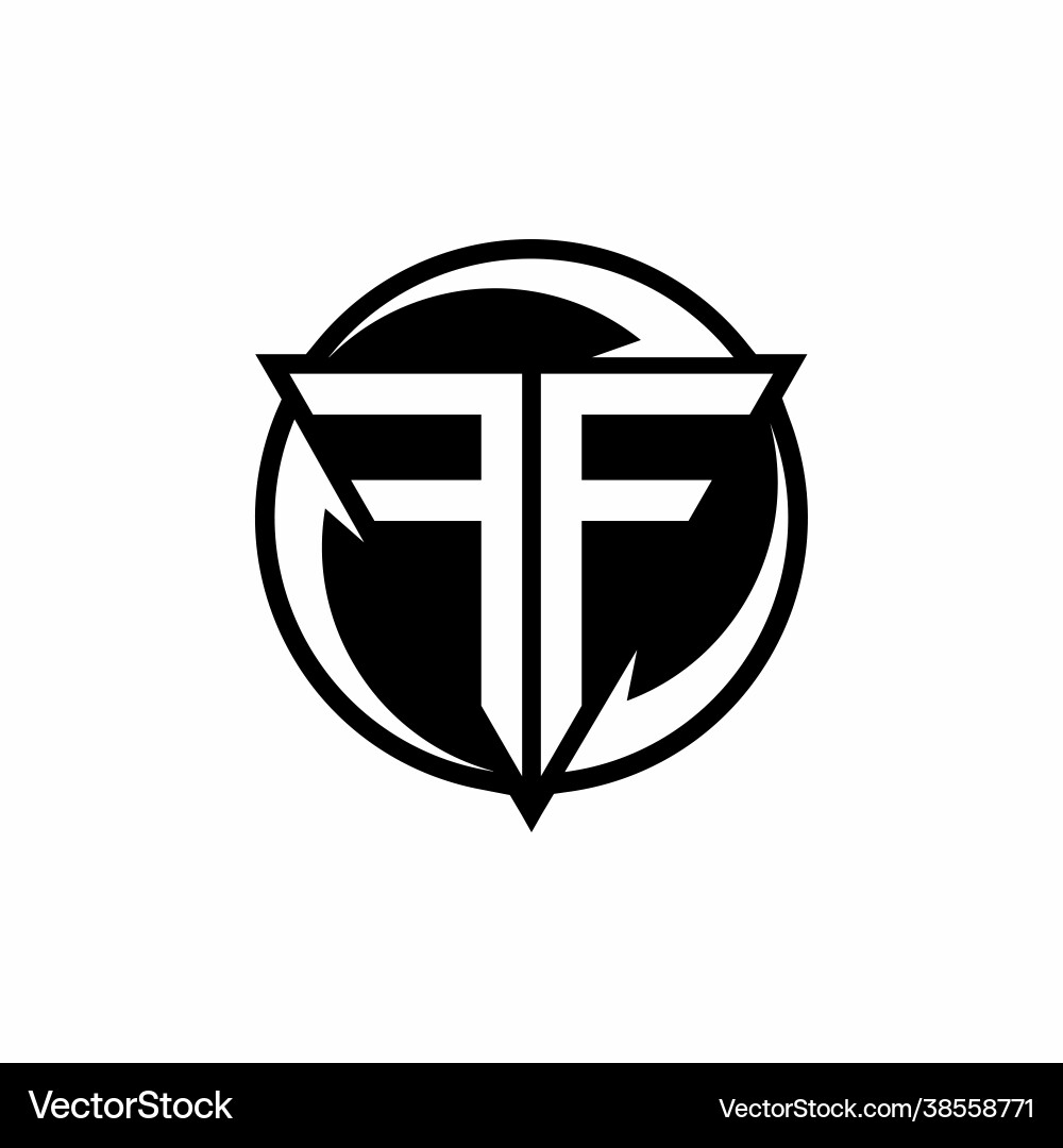 Ff logo monogram design template Royalty Free Vector Image