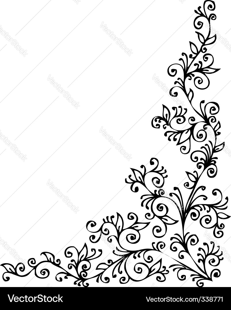 Floral vignette cdxxii Royalty Free Vector Image
