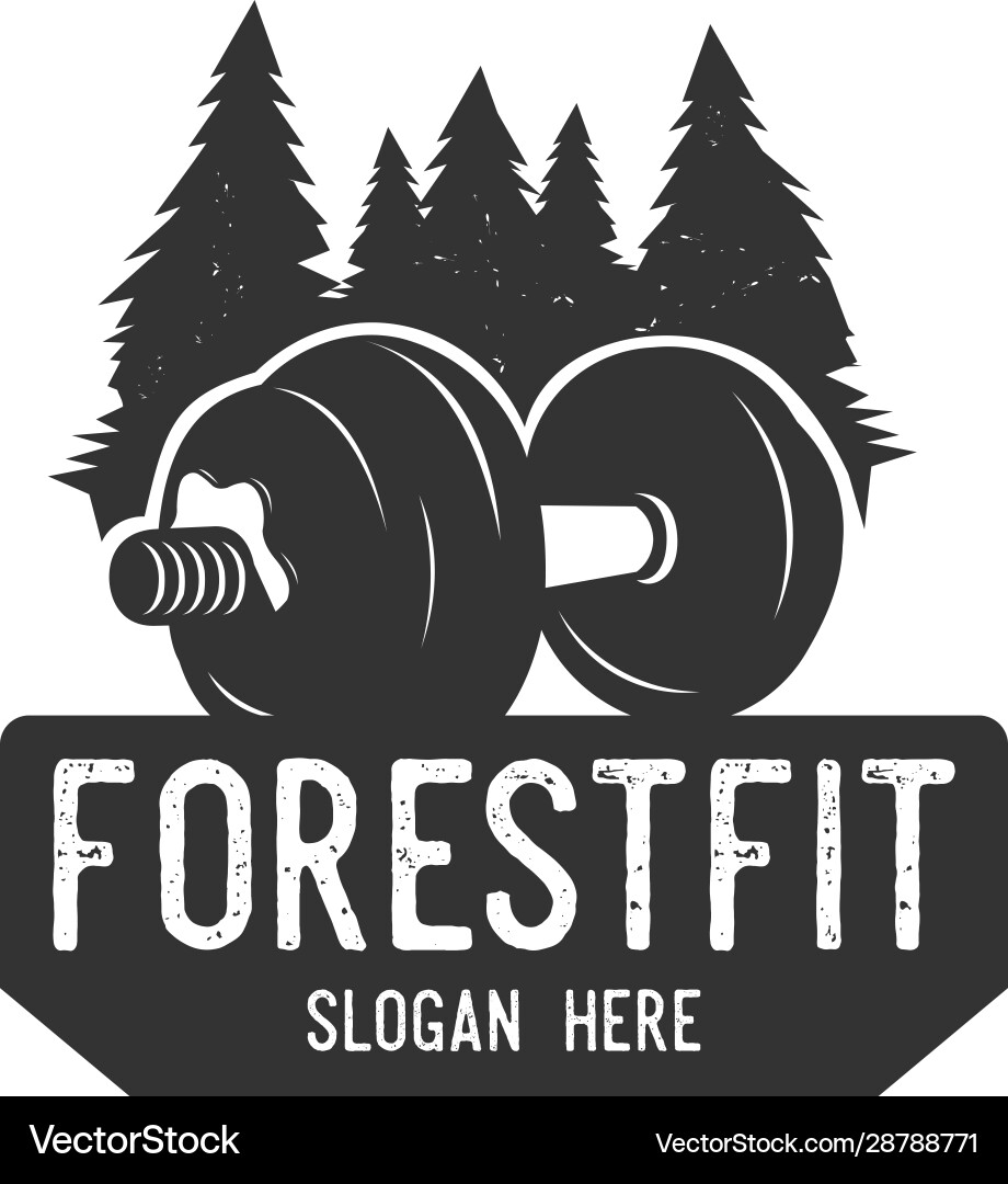 Forest fitness logo Royalty Free Vector Image - VectorStock