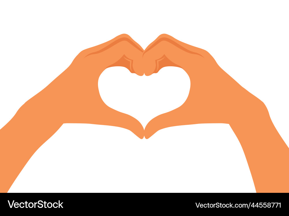 Heart Hands Romantic Sign Royalty Free Vector Image