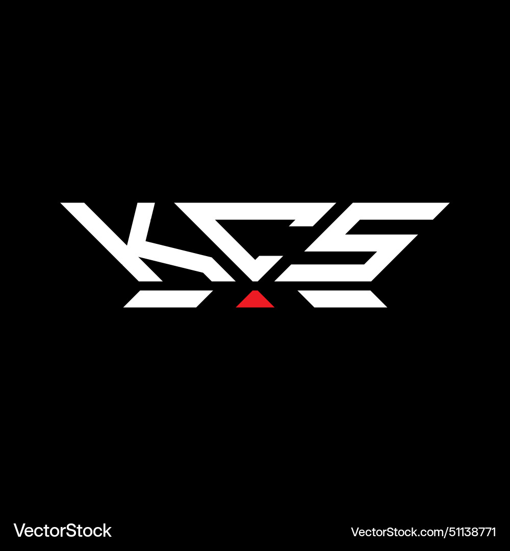 Kcs letter logo design kcs simple and modern logo Vector Image