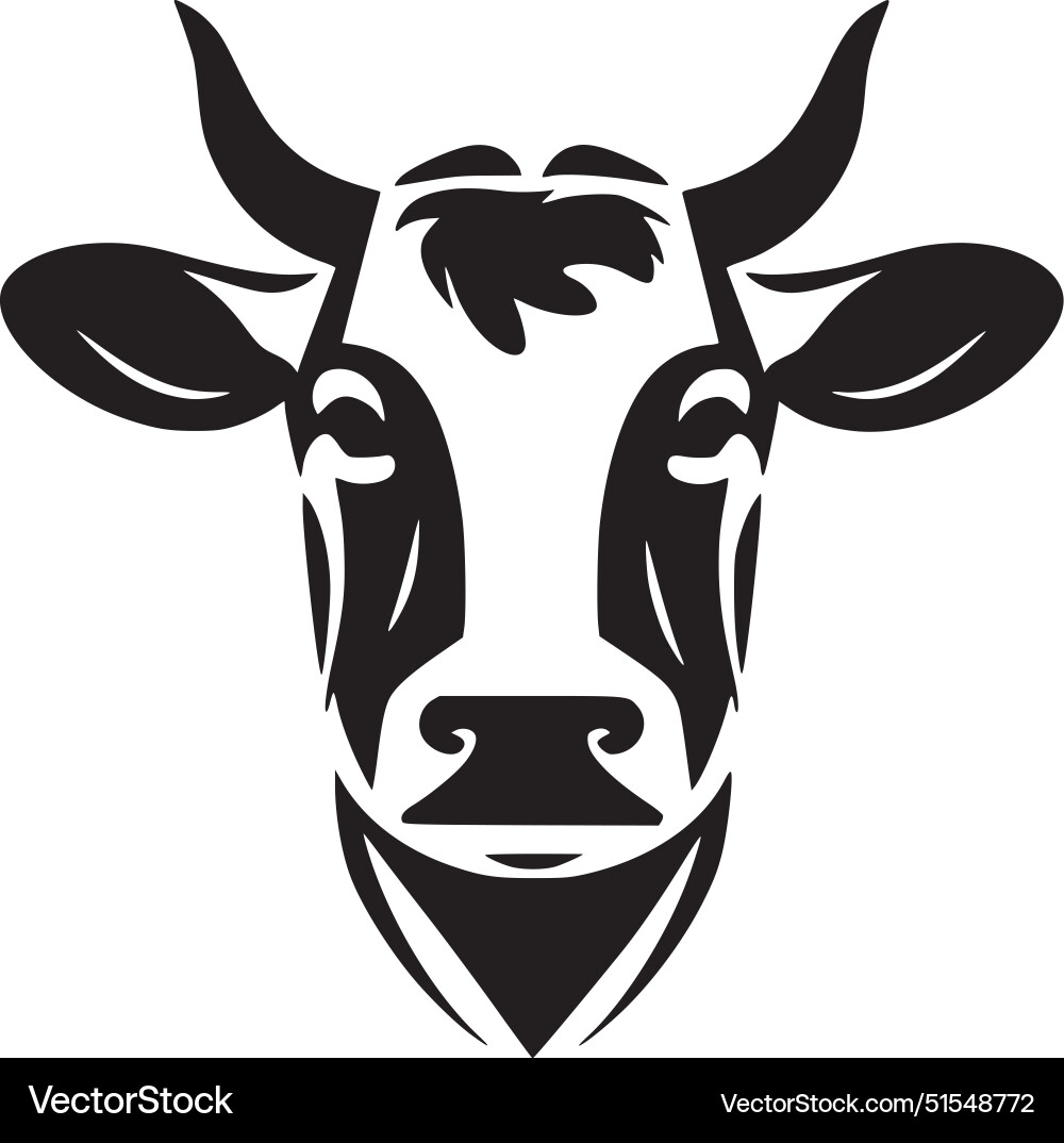 Cow - minimalist and simple silhouette Royalty Free Vector