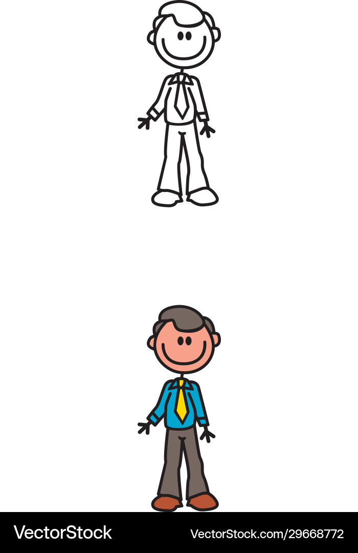 Father stick figure Royalty Free Vector Image - VectorStock