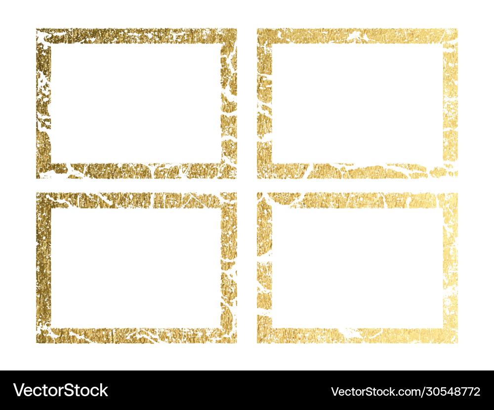 Gold frame with border golden Royalty Free Vector Image