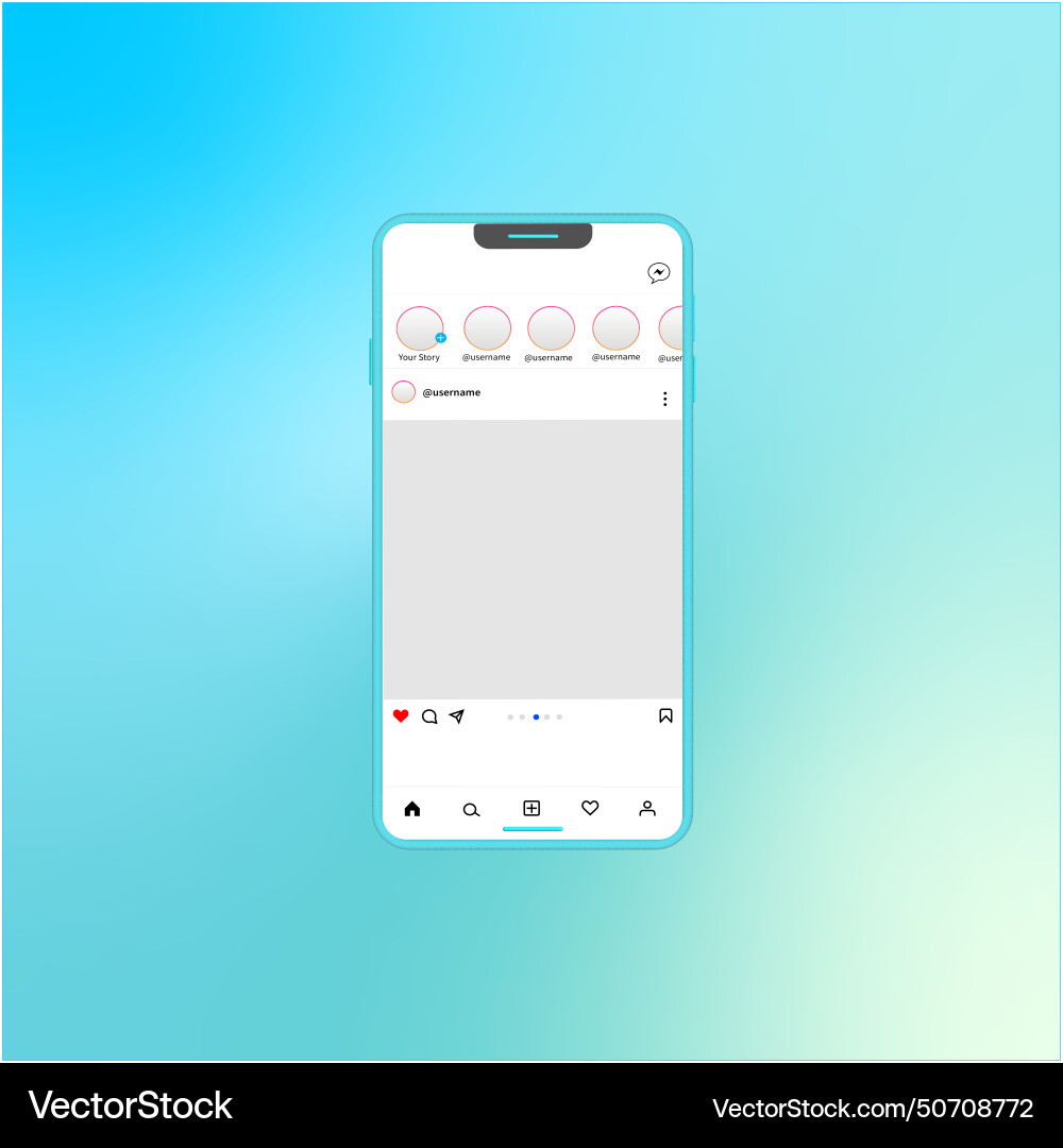 Instagram post template Royalty Free Vector Image