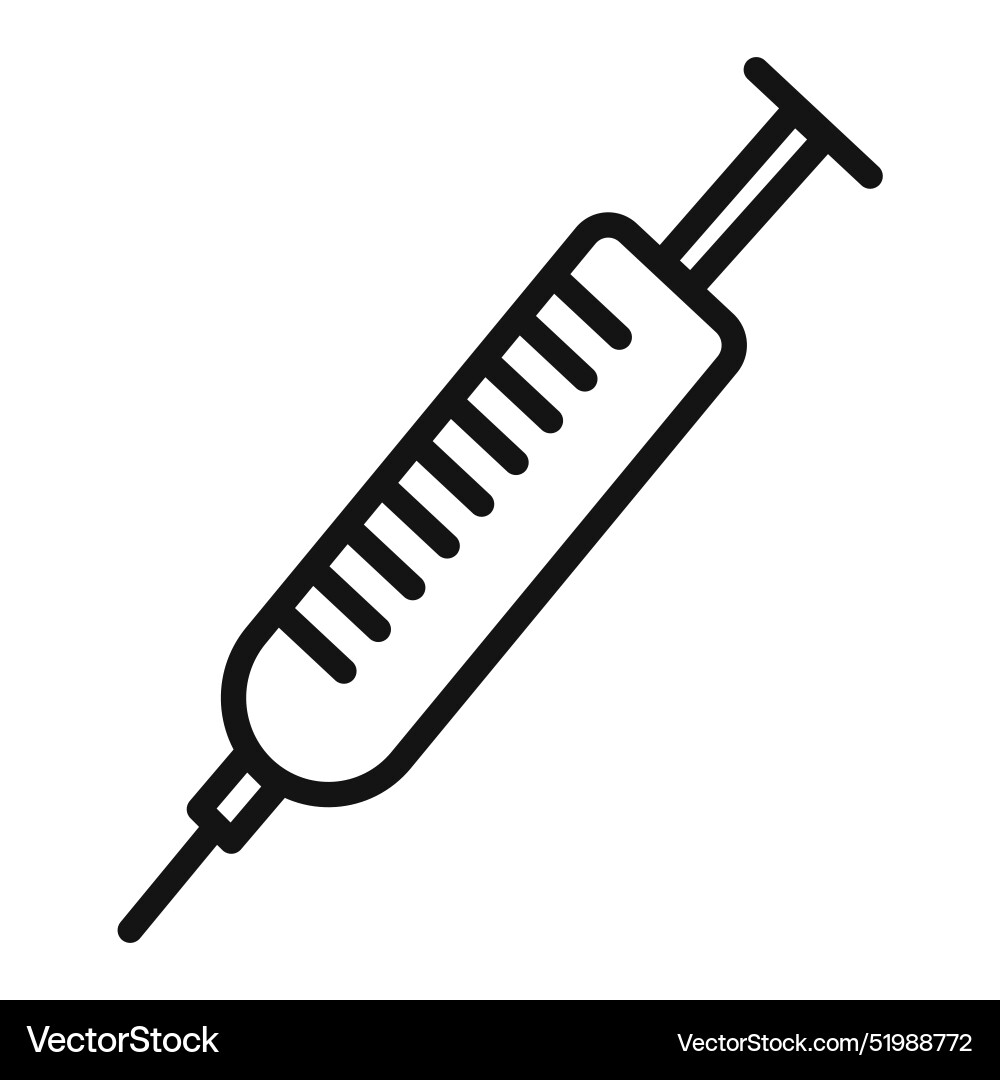 Medical syringe icon for vaccination campaigns Vector Image