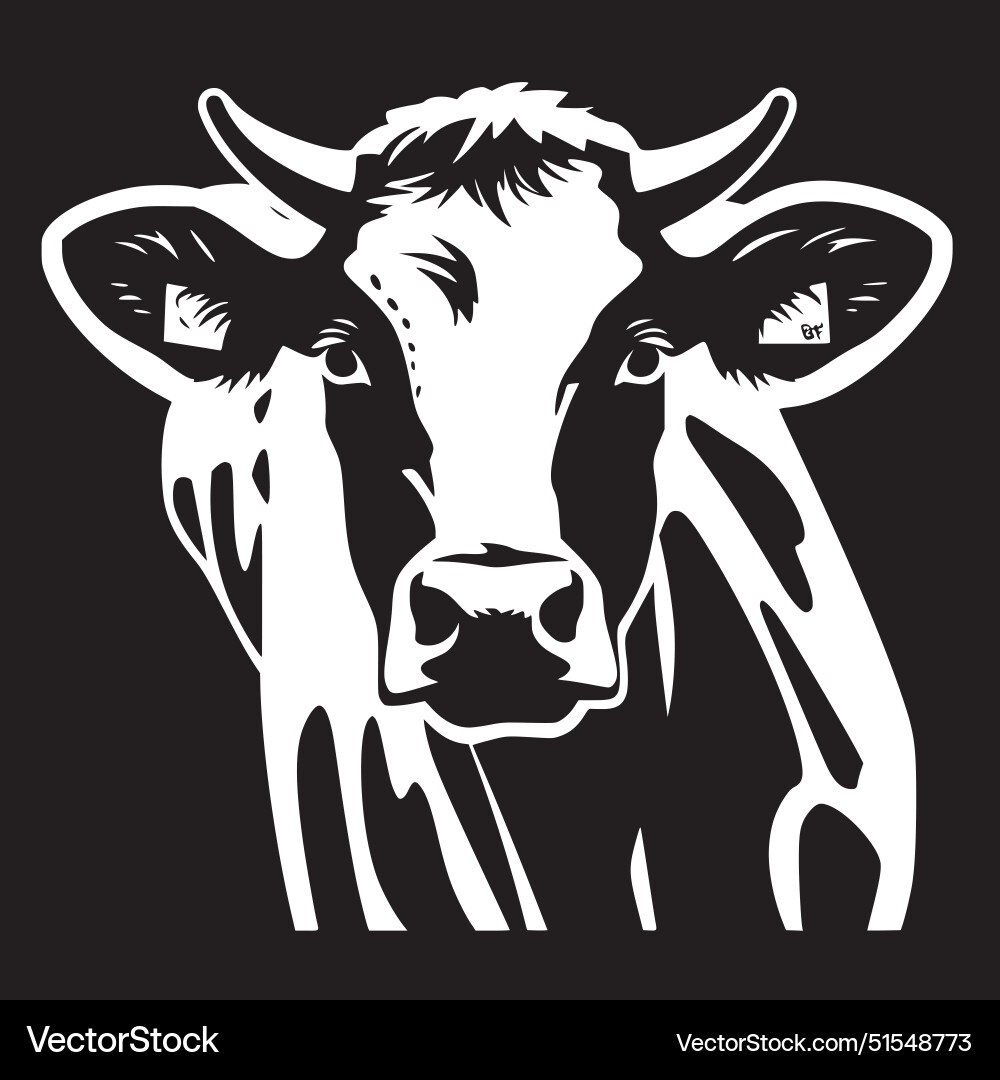 Cow - minimalist and simple silhouette Royalty Free Vector