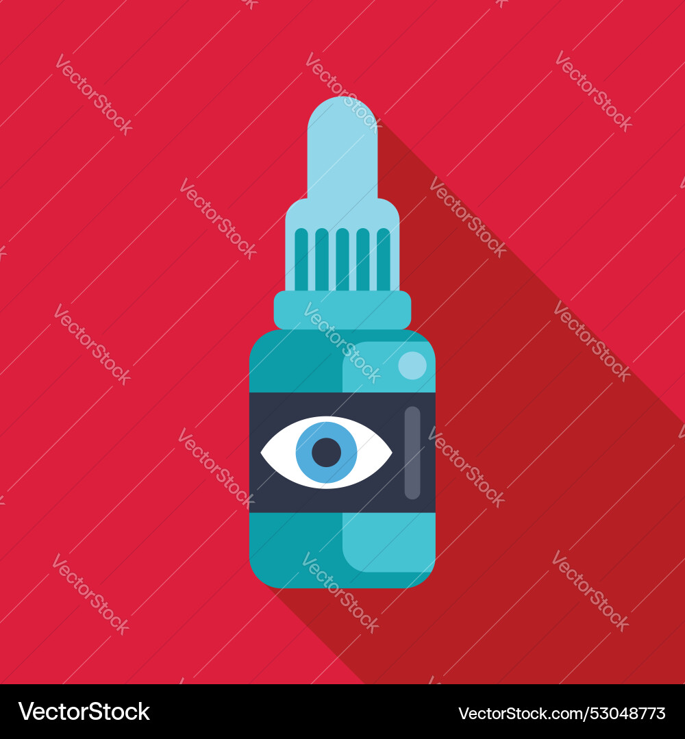 Eye drop bottle treatment helping vision using Vector Image