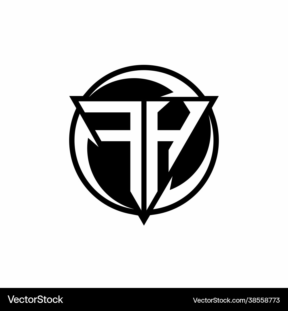 Fh logo monogram design template Royalty Free Vector Image