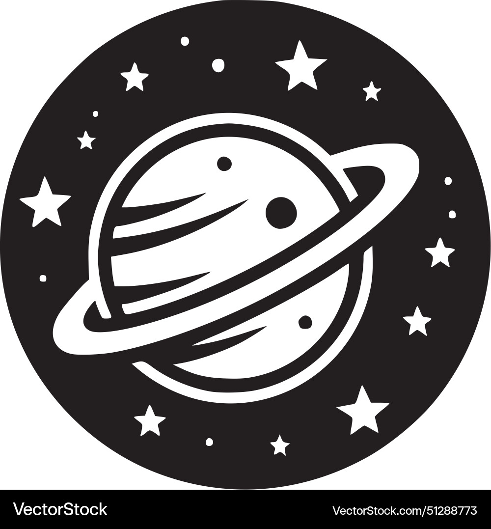 Galaxy - minimalist and simple silhouette Vector Image