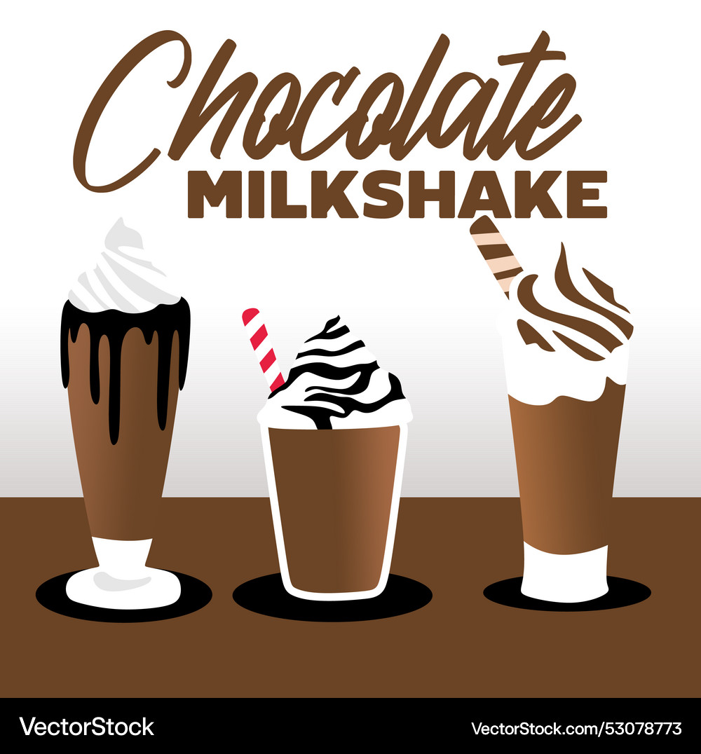 Happy chocolate milkshake day with delicious choco