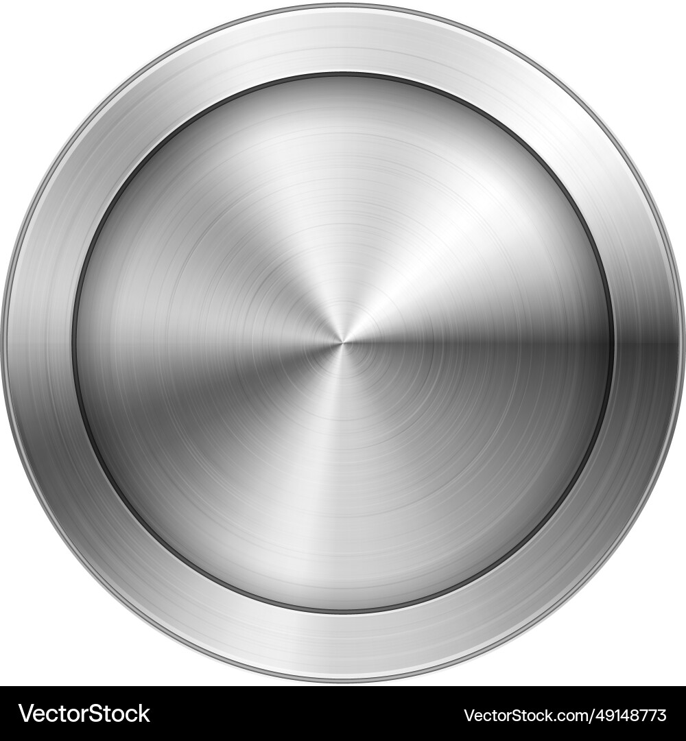 High detailed of metallic button Royalty Free Vector Image
