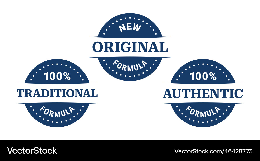 Original authentic traditional formula recipe Vector Image