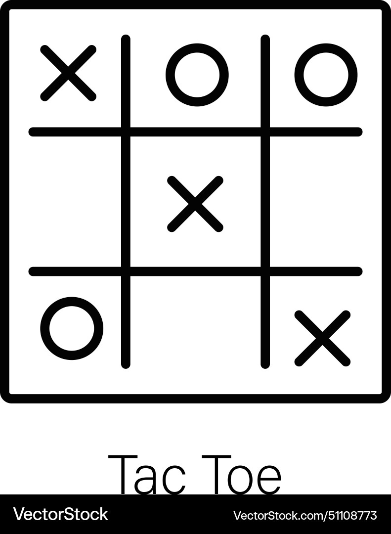 Tac toe Royalty Free Vector Image - VectorStock